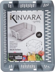 Arte Regal Stohovatelný úložný koš, stohovatelná přídavná komoda , 1díl, šedý GARMA