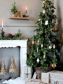 Zelený vánoční stromek v jutě Fleur Fir Tree - 27cm