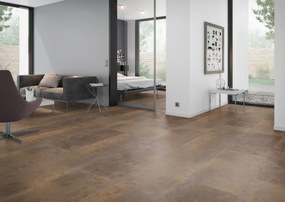 Vinylová podlaha lepená ECO 55 076 Oxyde Bronze Red, 914,4 x 457,2 mm, Oneflor