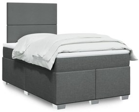 Box spring postel s matrací tmavě šedá 120x200 cm textil 3290449