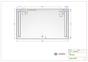 Zrcadlo do koupelny s LED osvětlením - 120 x 70 cm se senzorem - Lumina Senzor LED