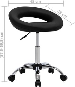Otočná jídelní židle černá umělá kůže 3085830