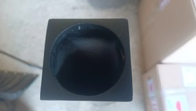 Vysoká váza HYDRON, sklolaminát, výška 100 cm, černá