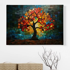 Obraz na plátně - Strom života Mozaika spojení FeelHappy.cz Velikost obrazu: 180 x 120 cm
