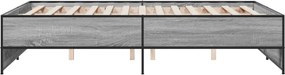 Rám postele šedý sonoma 120 x 190 cm kompozitní dřevo a kov 3279910