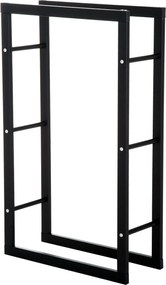 HOMCOM Kovový stojan na dřevo 60 x 25 x 100 cm - Organizér na dřevo s ocelovým rámem do 100 kg | Aosom