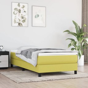vidaXL Box spring postel zelená 90 x 200 cm textil