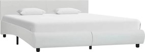 Rám postele s LED světlem bílý umělá kůže 180 x 200 cm 285491