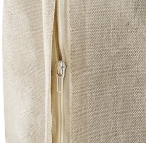 Tkaný bavlněný polštář s geometrickým vzorem 40 x 60 cm béžový CRATAEGUS Beliani