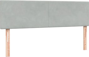 Box spring postel s matrací světle šedá 160x210 cm samet 3316023