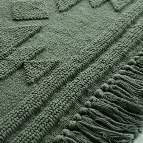 Tmavě zelený pratelný koberec 60x90 cm Cilaos – douceur d'intérieur