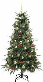 Umělý Skládací Vánoční Strom s stojanem Zelená 150 cm PE a PVC 3397410