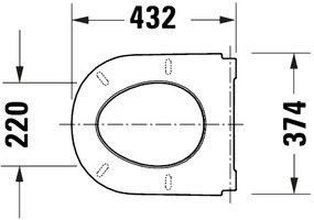Duravit 28210000 - Záchodové prkénko D-CODE 37,4x43,3 cm bílá