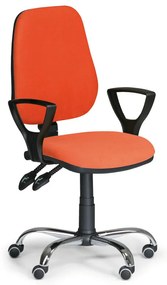 Pracovní židle Comfort SY s područkami, oranžová