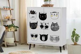 Designová víceúčelová skříň Vallissa 111 cm bílá