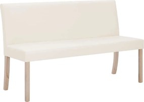Lavice 139,5 cm krémová umělá kůže 281330