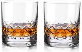 Diamante ručně broušené sklenice na whisky Grosvenor 310 ml 2KS