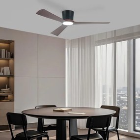 ZEVENTI - LED Stropní ventilátor AUREX LED/24W/230V Wi-Fi Tuya černá/ořech + DO
