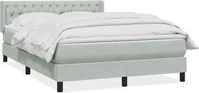 Box spring postel s matrací světle šedá 160x210 cm samet 3318369