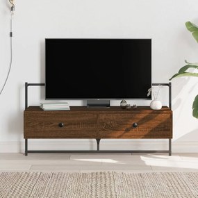 TV skříňka nástěnná hnědý dub 100,5x30x51 cm kompozitní dřevo