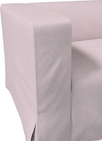 Potah na pohovku Klippan 2-místná, dlouhý s rohovými záhyby barva růžová látka pletený vzor