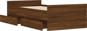 Rám postele se zásuvkami hnědý dub 75 x 190 cm Small Single 3207391