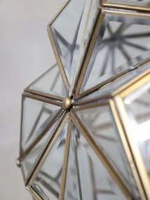 Mosazno-skleněný antik lustr Glassio - 43*51 cm/ E14/ 8W