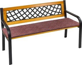 Bellatex Sedák na lavici hladký Červená 40x150 cm