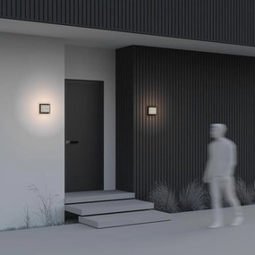 M O020WL-L10B3K Nástěnné svítidlo Downing Street 3000K 10W teplá bílá 380lm černý hliník IP65 - MAYTONI