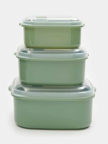 Sinsay - Dózy na potraviny s průhlednými víčky 3 pack - zelená