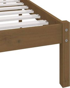 Rám postele medově hnědý masivní borovice 200 x 200 cm 3101046