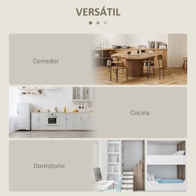 HOMCOM Skládací Jídelní Stůl Kuchyňský Stůl se 2 Sklopnými Křídly Skládací Stůl pro 2-4 Osoby 104x76x73,7 cm Dub