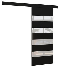 Posuvné dveře MILOU 96 x 205, černá bílá Lacobel