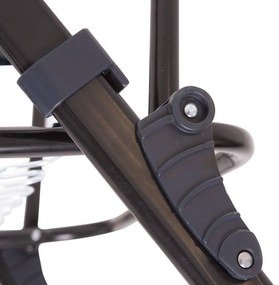 Polohovací zahradní křeslo s podnožkou Mijas Plus Black Edition L150-23IB PATIO