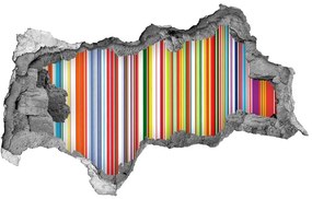 Wallmuralia Díra 3D fototapeta na stěnu Barevné pásky 95x73 cm