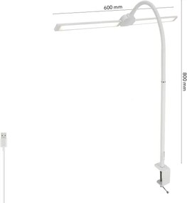 BRILAGI - LED Stmívatelná stolní lampa USB VARIO LED/14W/5V 3000-6000K bílá