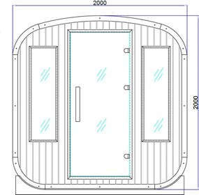 BPS-koupelny Zahradní kombinovaná sudová sauna 2v1  - Infrasauna + finská sauna 180x200, 4-6 osob