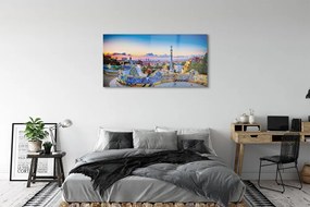akrylový obraz Španělsko Panorama města 125x50 cm