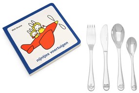 Nerezový dětský příbor ve stříbrné barvě 4 ks Miffy – Zilverstad