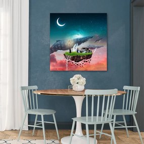 Gario Obraz na plátně Velryby ve vesmíru - Zehem Chong Rozměry: 30 x 30 cm