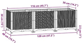 vidaXL Marketos Vyvýšený záhon 120 x 40 x 38 cm polypropylen