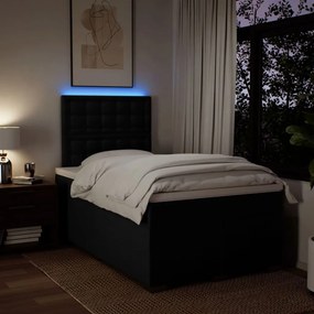 Box spring postel s matrací černá 120x190 cm textil 3292743