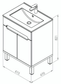 BPS-koupelny Set koupelnového nábytku Orion W SET 60/35