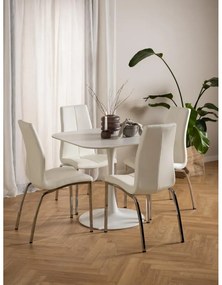 Jídelní stůl MALTA 90 cm bílý mramor