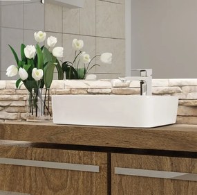 Invena Paros, keramické umyvadlo na desku 475x375x145 mm, bílá lesklá, INV-CE-36-001-C