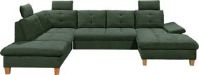 XXXLutz SEDACÍ SOUPRAVA, textil, tmavě zelená MID.YOU - Sedací soupravy - 002220054207