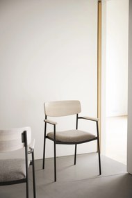 Židle s područkami Maymont | Světle hnědé