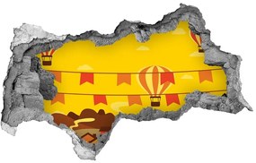 Wallmuralia Samolepící nálepka Balony nad městem 95x73 cm
