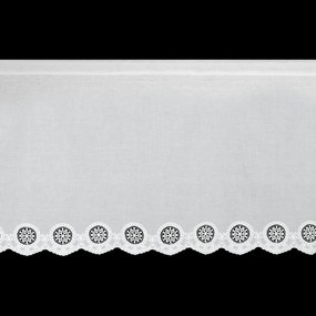 KRÁTKÁ ZÁCLONA NA PÁSCE LILA 150X40 CM BÍLÁ