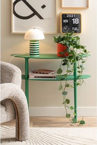 Zelený kovový konzolový stolek 28x90 cm Cool Retro – Leitmotiv